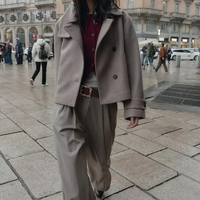 Iris | Modern Cropped Collar Jacket – Lucia Vero